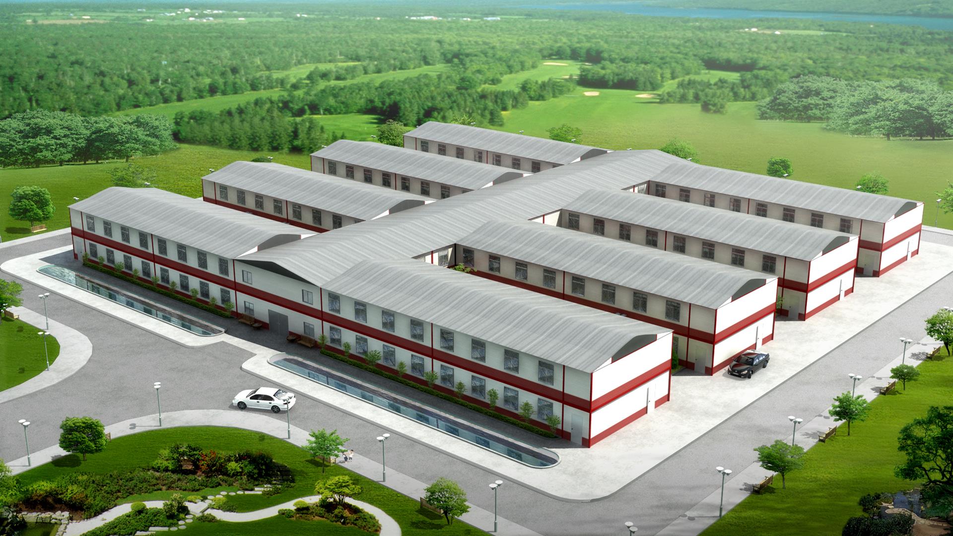 ภาพ Perspective โรงงานประกอบสำเร็จ | Dynamicwork.co.,ltd