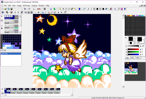 GraphicsGale ซอฟต์แวร์ฟรีสำหรับคนที่ต้องการทำ Spriting & Pixel Art ...